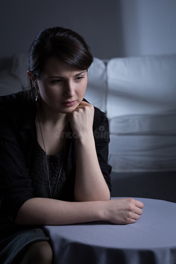 Lonely sad widow stock photo. Image of mourning, vertical - 62941200
