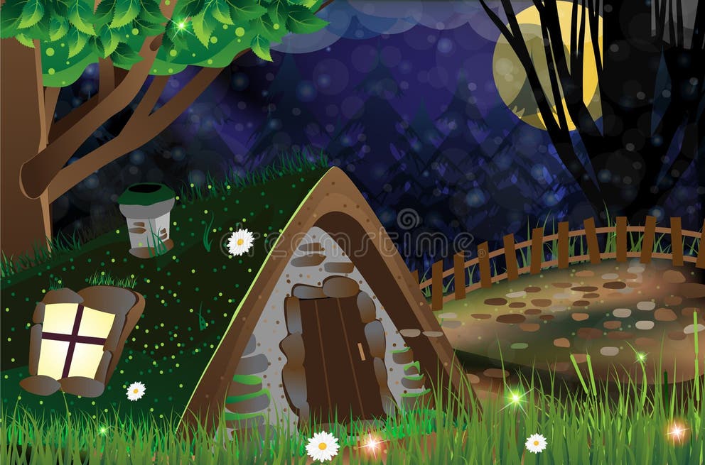 Lonely Shack in a Terrible Forest Stock Vector - Illustration of autumn ...