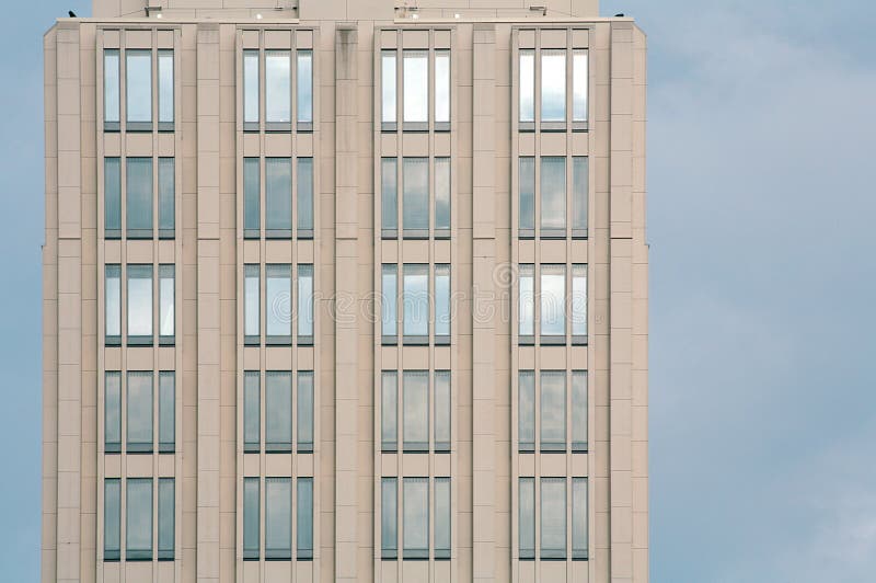 Lonely skyscraper. stock photo. Image of monument, white - 135486606
