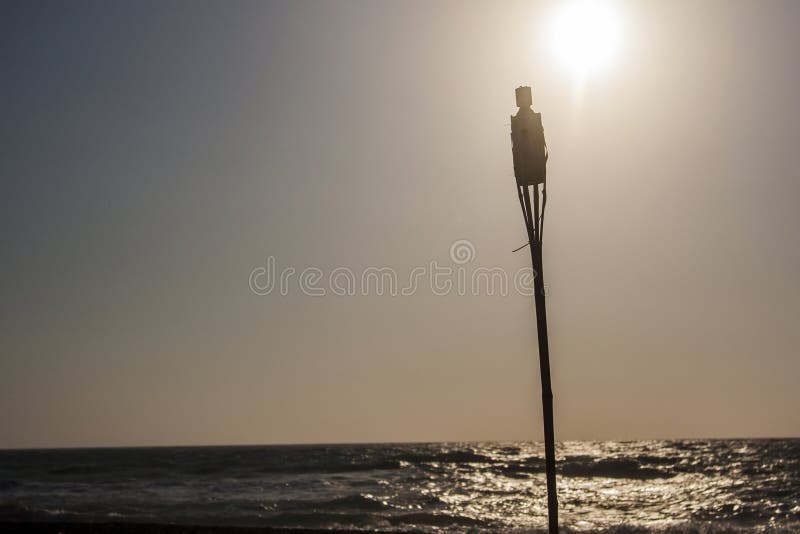 Lonely standing torch stock image. Image of light, relax - 201894601