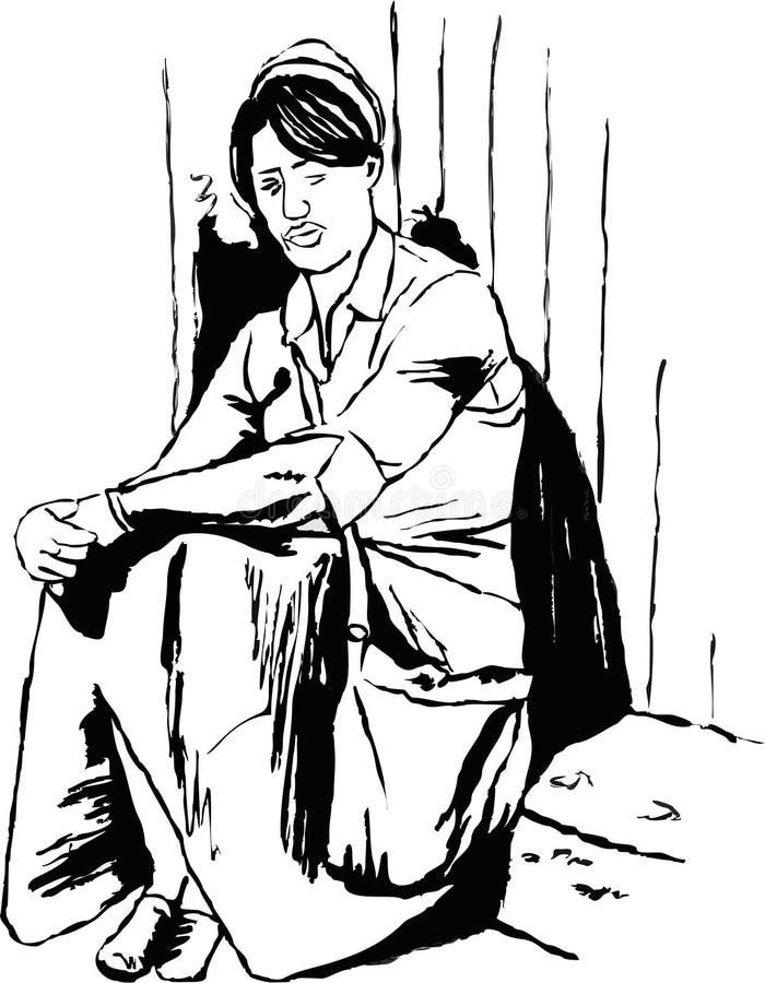 Lonely student stock illustration. Illustration of alone - 1392860