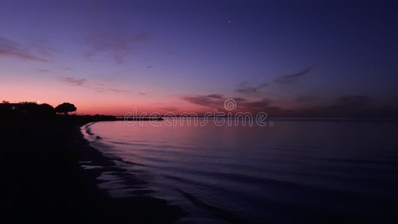 Lonely Sunset Walks by the Bay Stock Image - Image of walks, colour ...