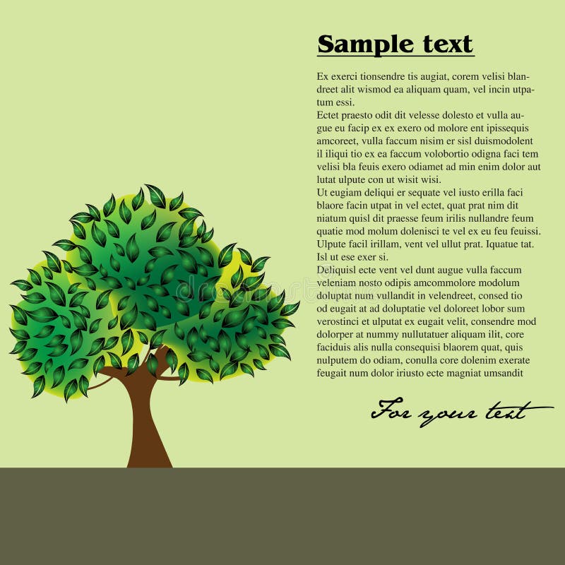 Lonely tree, vector stock vector. Illustration of environmental - 679740