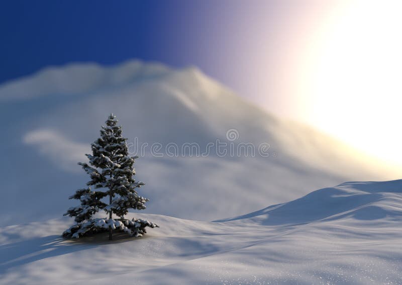 Lonely tree stock illustration. Illustration of tree - 21325908