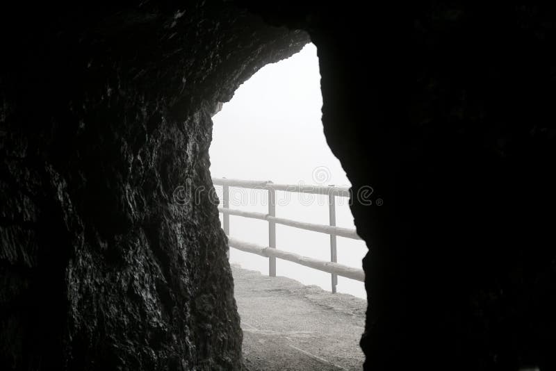 View from cave stock photo. Image of stone, barred, path - 153472604