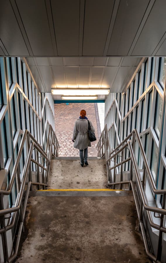 Lonely Walk stock photo. Image of lonely, station, woman - 52171630