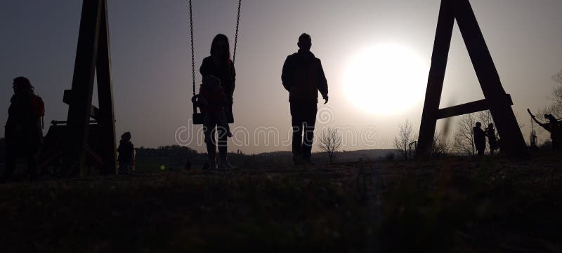 Lonely Walk in Sun stock image. Image of poster, silhouette - 245876867