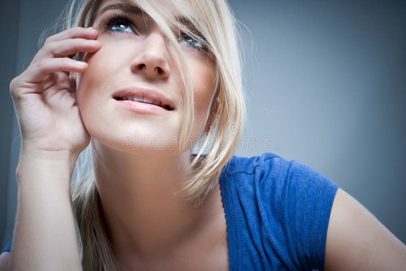Wistful Woman Resting and Surfing Smartphone Stock Photo - Image of ...