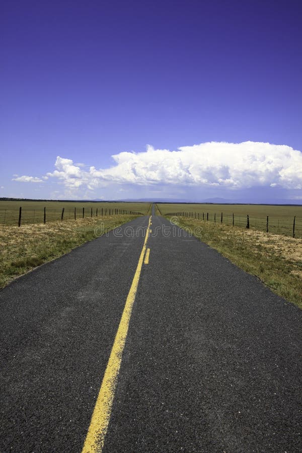 Lonesome Open Rural Highway Road Trip Stock Image - Image of automobile ...