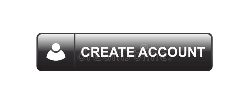 Create account button stock illustration. Illustration of flat - 122391454