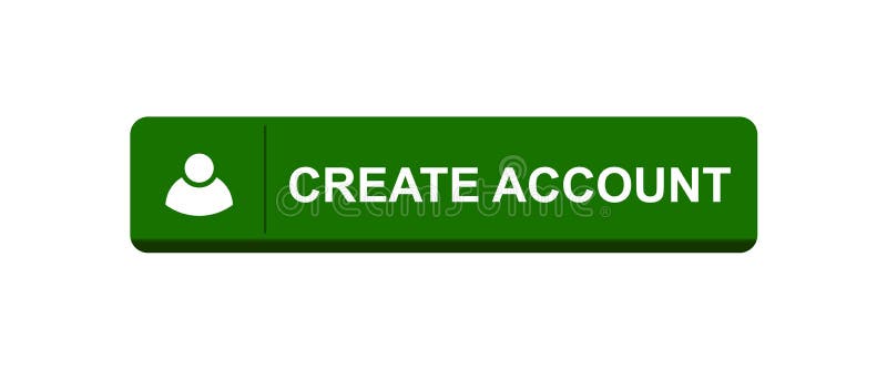 Create account button stock illustration. Illustration of flat - 122391454