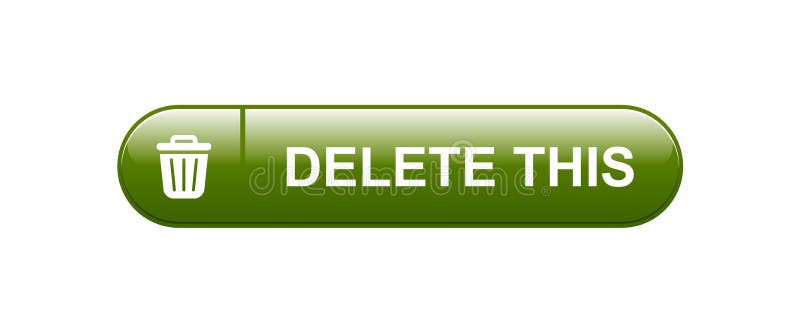 Delete Button Trash Bin Icon Stock Illustration - Illustration of click ...