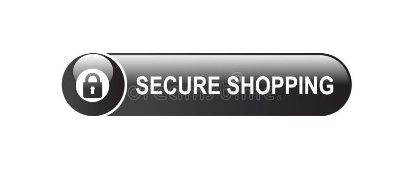 Secure shopping stock vector. Illustration of medallion - 57460209