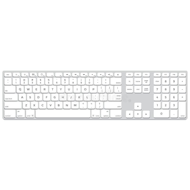 Long Aluminum Computer Keyboard Editorial Photo - Illustration of ...