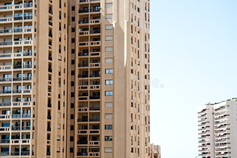Long Apartment Hallway stock image. Image of building - 144072661