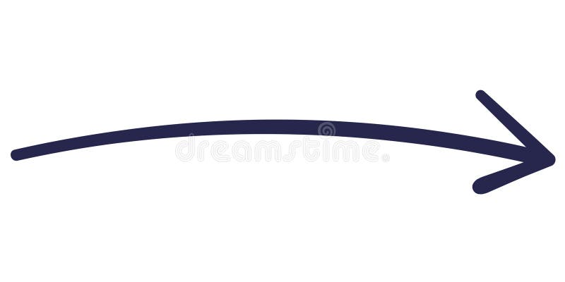 Long Arch Arrow Vector Icon. Isolated Vector Design Element Stock ...