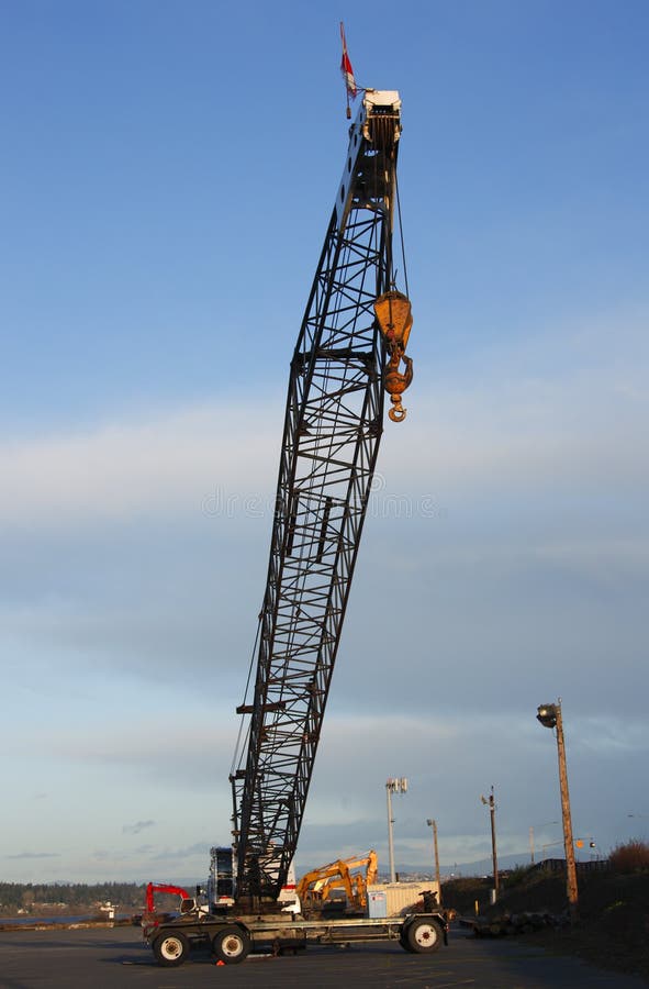 Long arm crane. stock image. Image of steel, rotary, heavy - 13354243