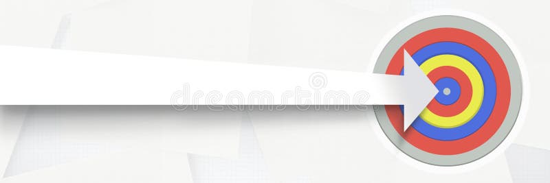 Long Arrow Pointing at Target Stock Illustration - Illustration of ...