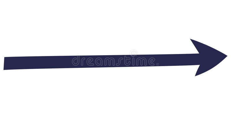 Long Arrow Vector Icon. Black Horizontal Pointer Stock Vector ...