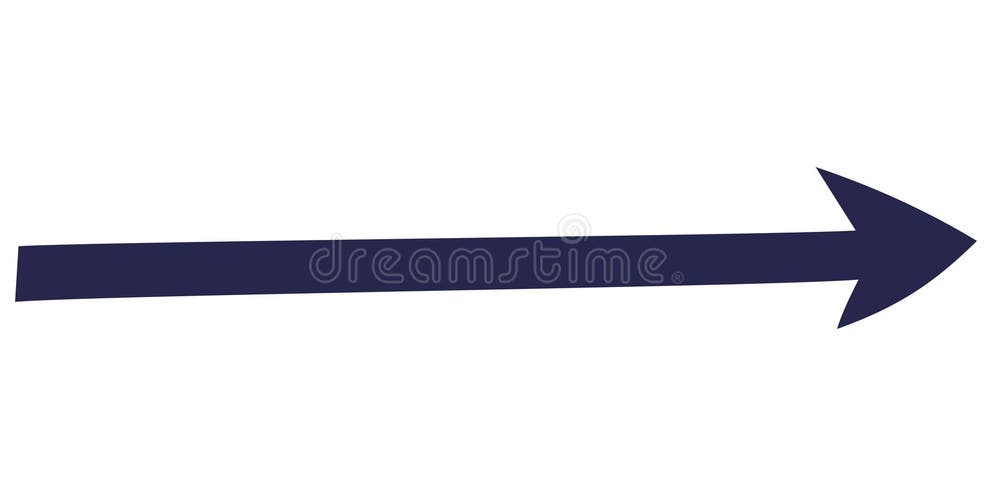 Long Arrow Vector Icon. Black Horizontal Pointer Stock Vector ...