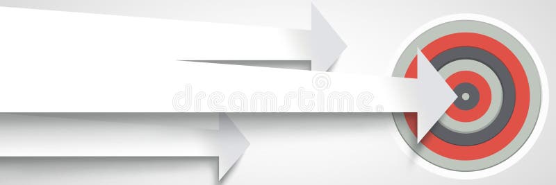 Long Arrows Pointing at Target Stock Illustration - Illustration of ...