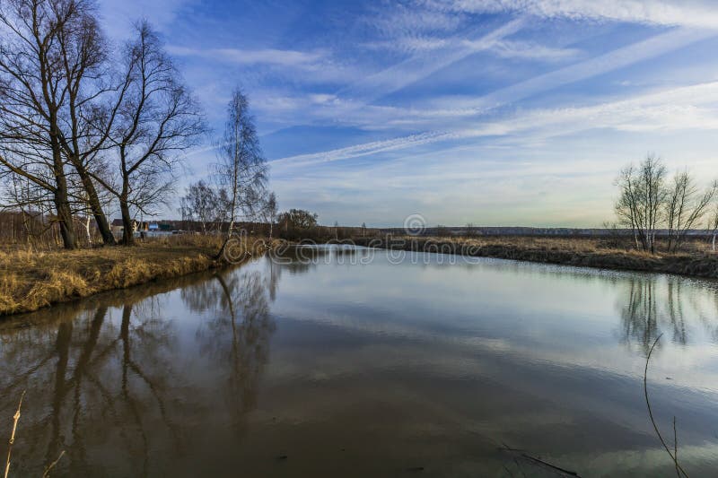 The Long-awaited Spring in the Countryside Stock Photo - Image of land ...