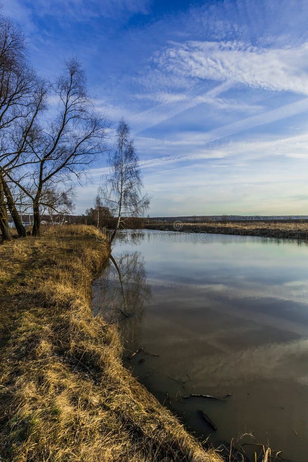 The Long-awaited Spring in the Countryside Stock Image - Image of rows ...