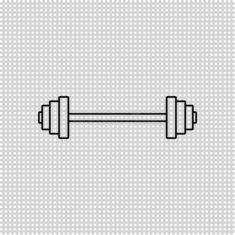 Long Barbell Transparent Icon. Vector Outline Illustration. Stock ...