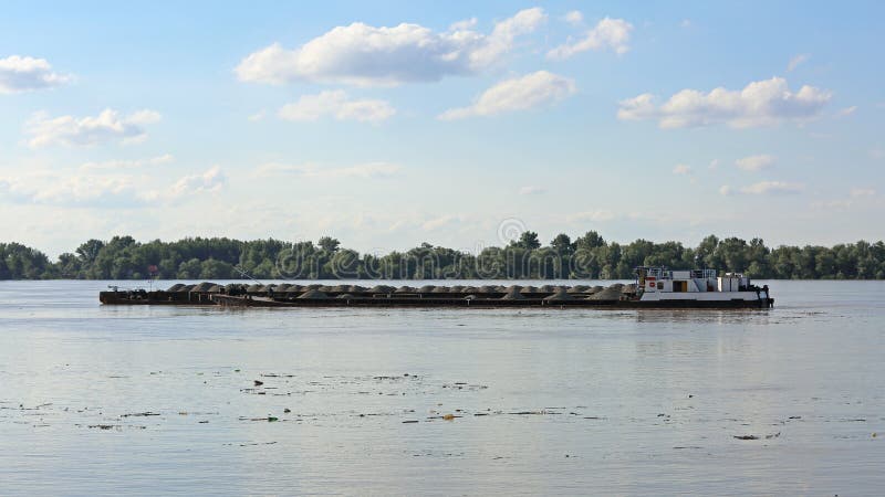 River Barge stock photo. Image of river, transportation - 118488156