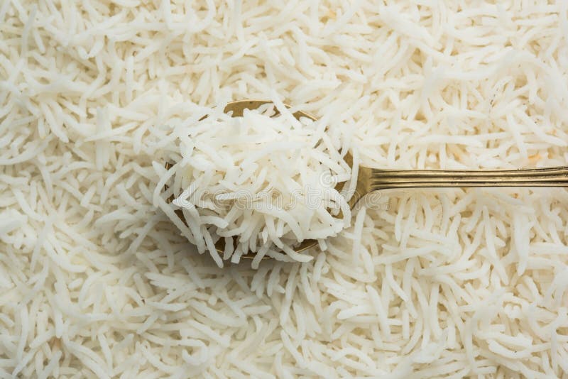Boiled Indian Basmati Rice Served in a Bowl Stock Image - Image of ...