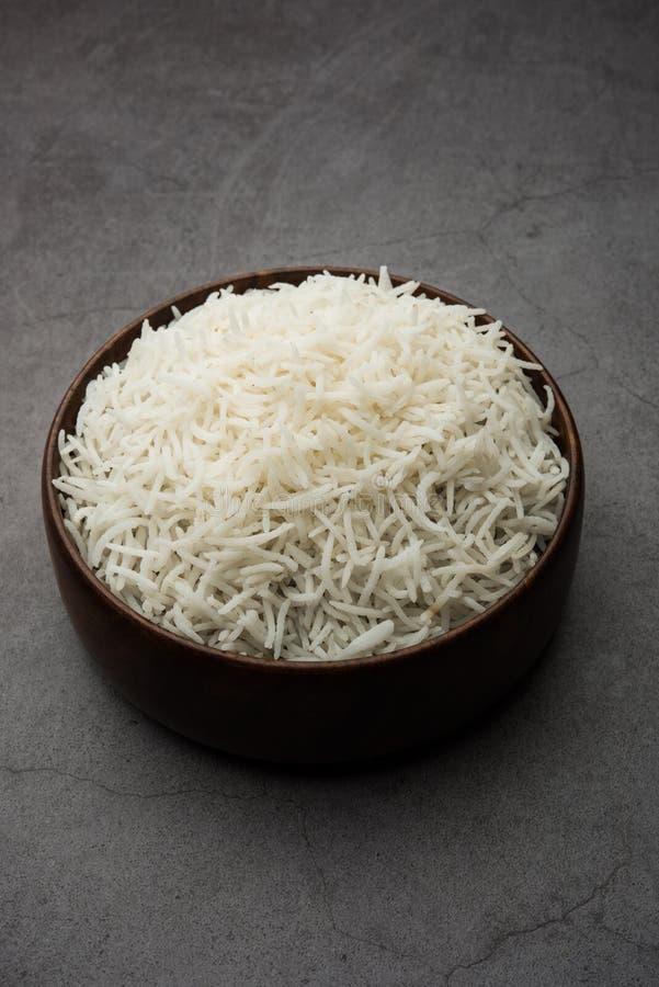 Boiled Indian Basmati Rice Served in a Bowl Stock Image - Image of ...