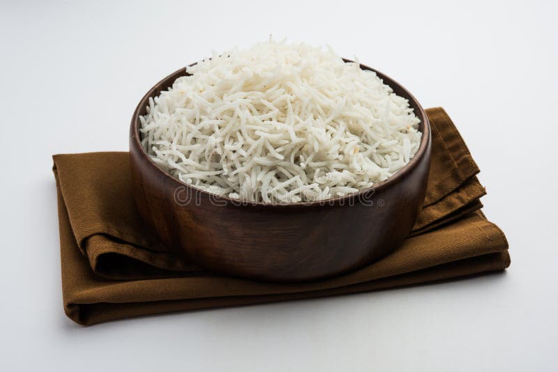 Boiled Indian Basmati Rice Served in a Bowl Stock Photo - Image of bowl ...