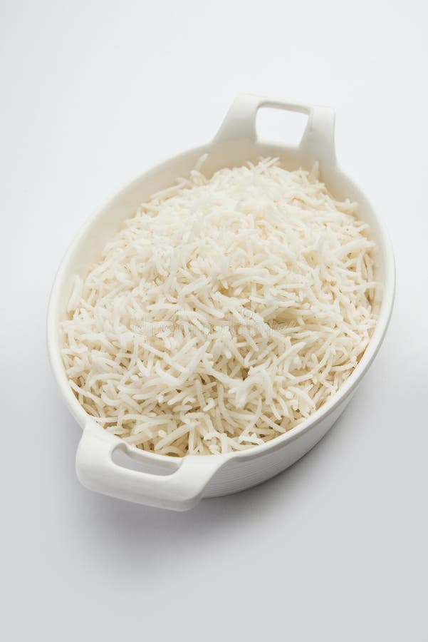 Boiled Indian Basmati Rice Served in a Bowl Stock Photo - Image of full ...