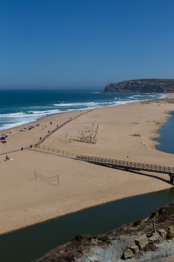 Long Beach on Atlantic Ocean Coast Stock Image - Image of view, tourism ...