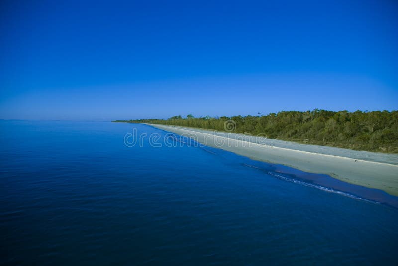 Long beach in the blue stock photo. Image of landscape - 7192908
