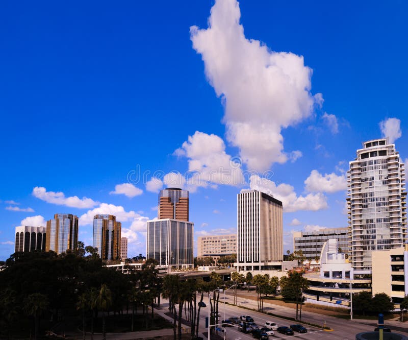 Long Beach CA stock photo. Image of buildings, long, blue - 13152012