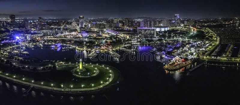 Long Beach California Night Stock Image - Image of sail, town: 330080393