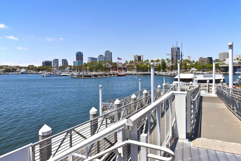 Long Beach California. stock photo. Image of ocean, businesses - 31654786