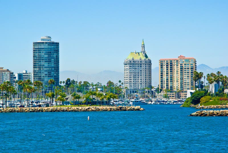 Long Beach, Los Angeles, California Stock Image - Image of city ...