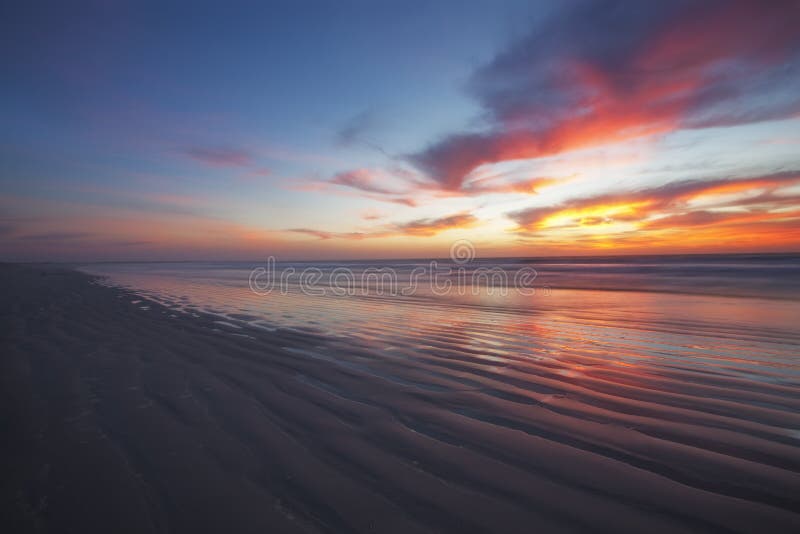 Long Beach Sunrise stock image. Image of blue, sunset - 14573209