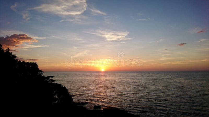 Long beach Sunset stock photo. Image of sunset, beach - 110193534