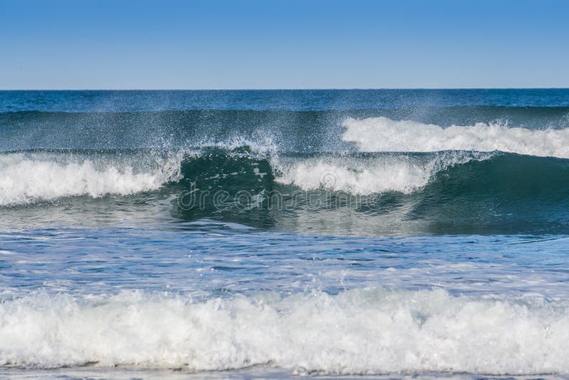 Long Beach Waves stock image. Image of shoreline, nature - 174335845