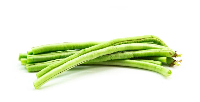 Long Bean Isolated on White Background Stock Image - Image of natural ...