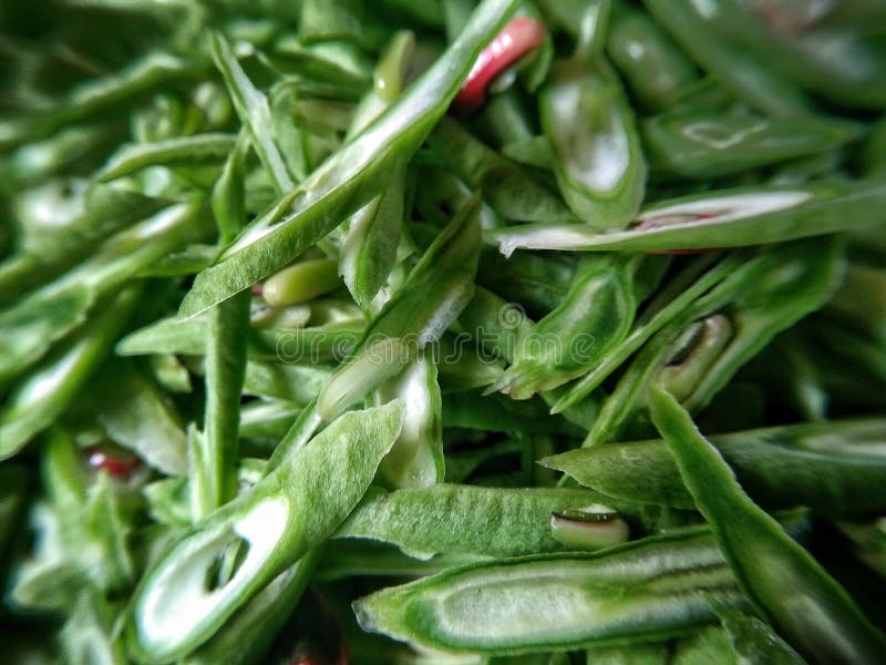 Long Bean Vegetables that Have Been Cut into Thin Strips Stock Photo ...