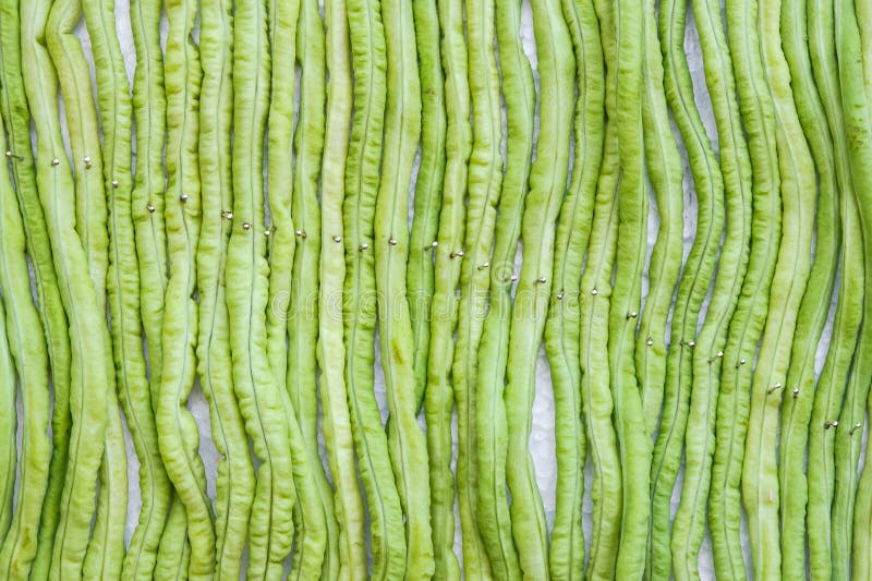 Long Beans and Decorations on the Board Stock Photo - Image of hardwood ...