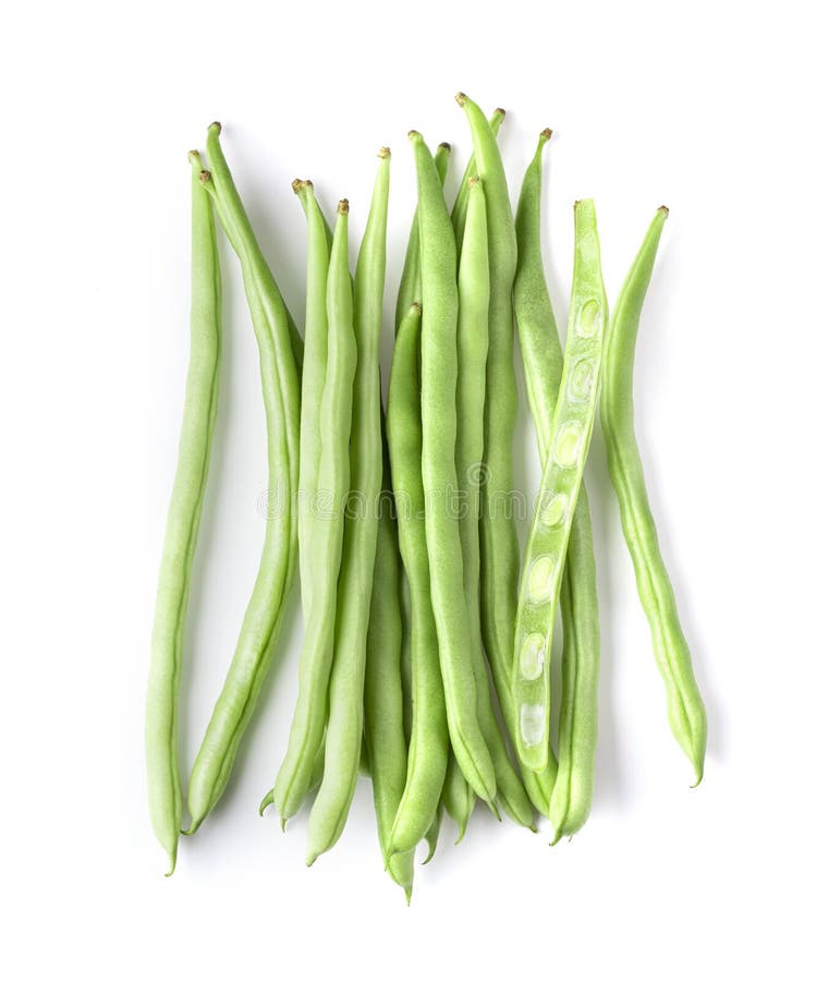 Long Beans Isolated on White Background Stock Photo - Image of healthy ...