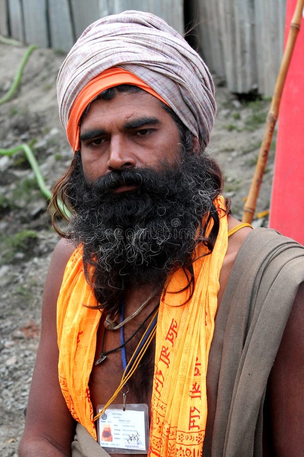 A long beard Sadhu Baba editorial stock photo. Image of saint - 20609788