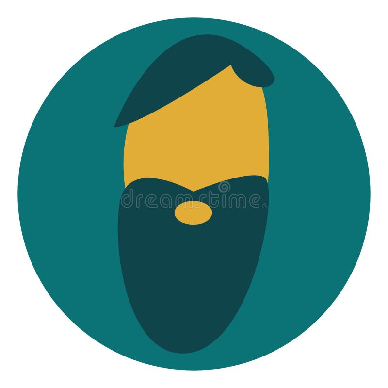 Old Guy Long Bearded Mustache King Crown Kingdom Hipster Mascot Cartoon ...