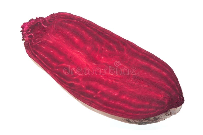 Long Beet Root Vegetable on White Stock Image - Image of macro ...