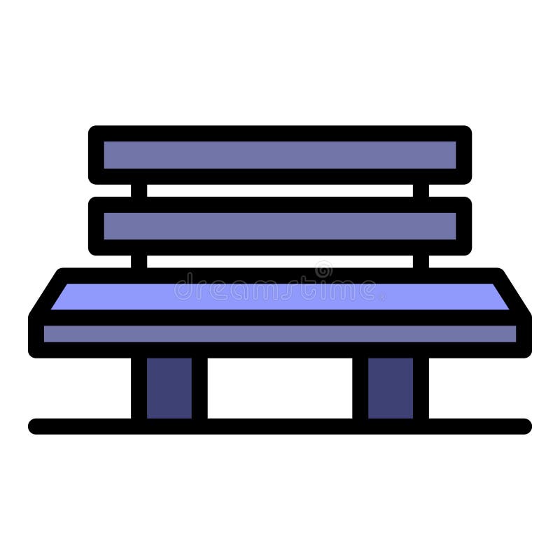 Long Bench Icon Color Outline Vector Stock Vector - Illustration of ...